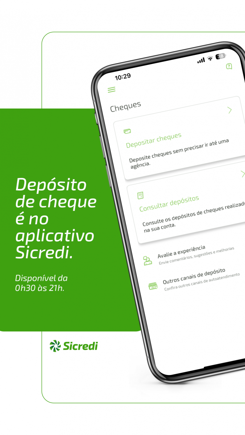 Sicredi lança depósito de cheques via app - TV Apiacás